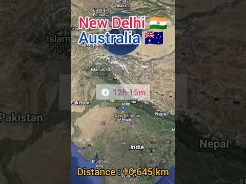 New Delhi to Melbourne flight Route ✈️ || India 🇮🇳 to Australia 🇦🇺 ||