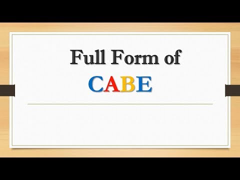 Full Form of CABE || Did You Know?