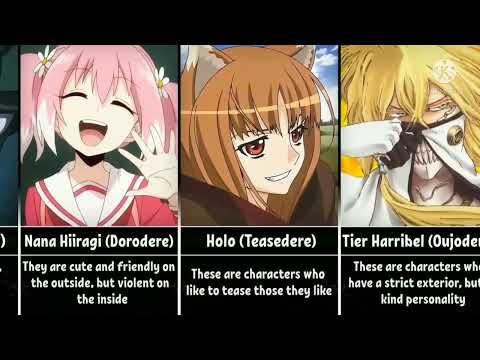 All dere type character in anime you dont know about yandere Tsundere character in anime world