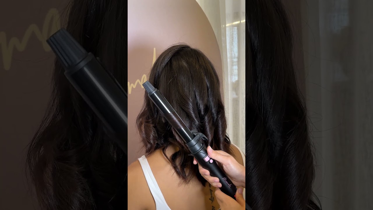 The fastest & easiest way to curl your hair is to use the automatic curling iron Mermade Spin