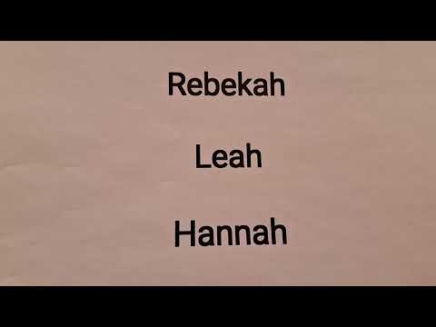 How to pronounce and say in Hebrew - Biblical Names of Women (Eve | Sarah | Rachel | Rebecca etc)