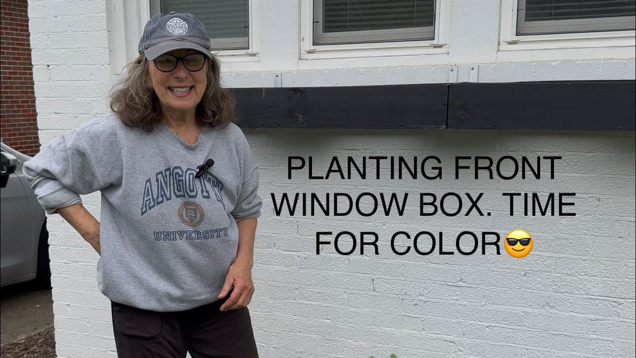 PLANTING FRONT WINDOW BOX. TIME FOR COLOR!