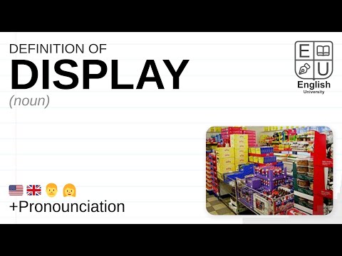 DISPLAY meaning, definition & pronunciation | What is DISPLAY? | How to say DISPLAY