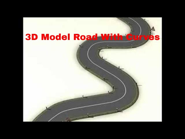 Road with curves 3D Model - FlatPyramid