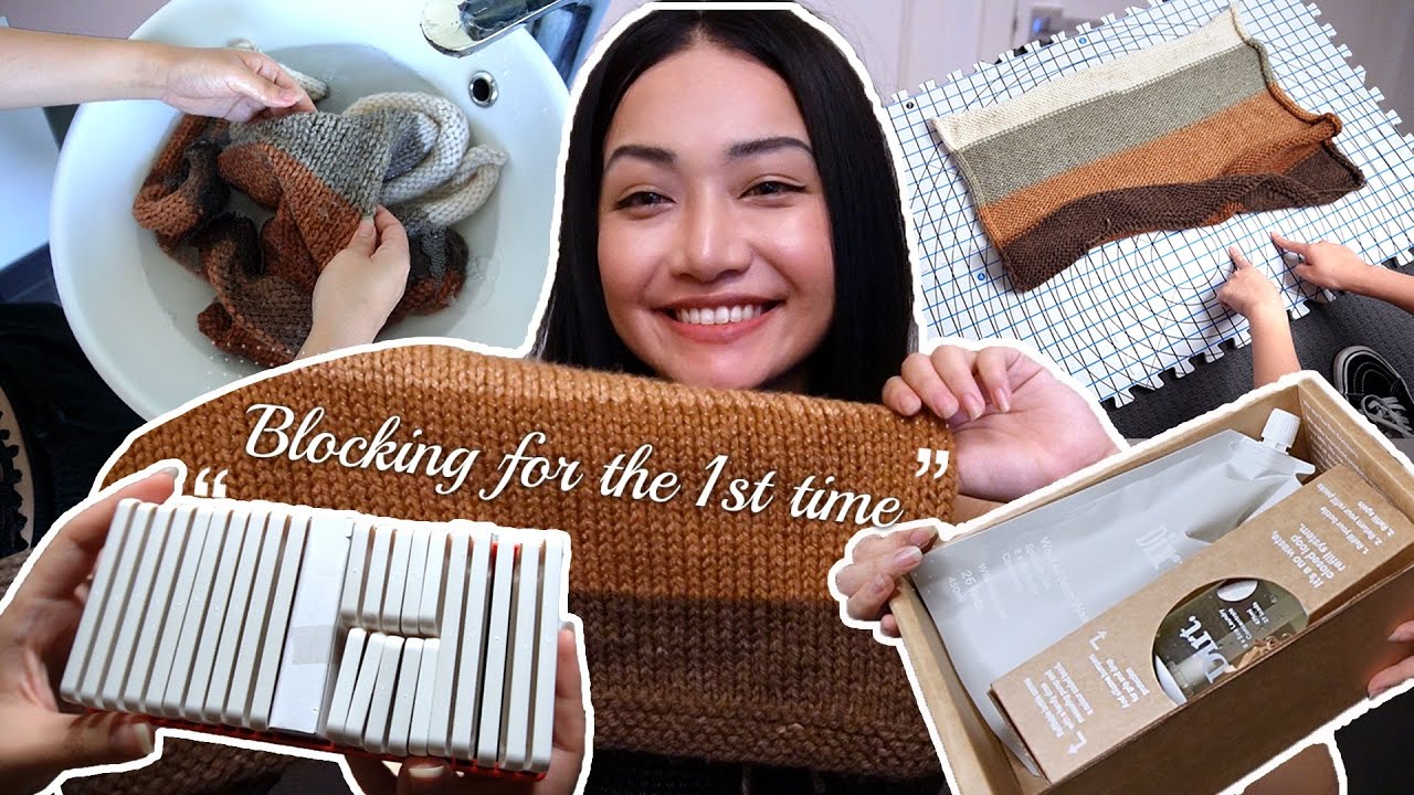 I Tried Blocking for the First Time | Wet Block My Knitting