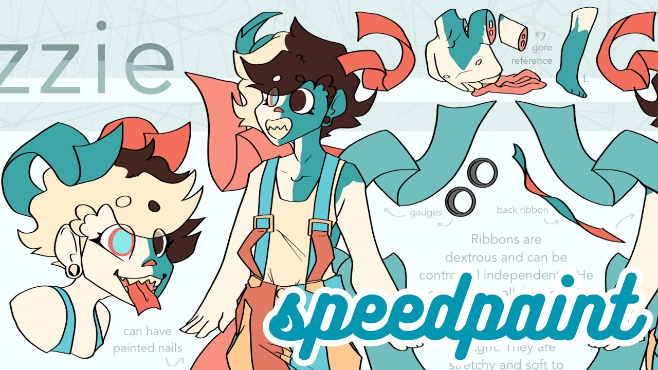 Kizzie OC Reference Sheet Speedpaint