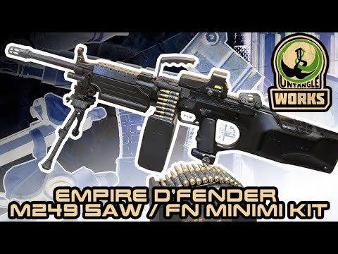 🪚 unw M249 saw / fn minimi kit for empire d'fender paintball marker・ 3D ...