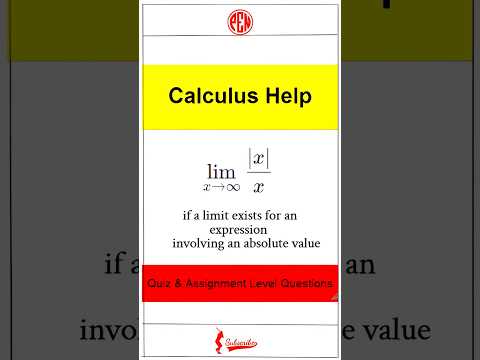 (Calculus/Limits) Determine if a limit exists for an expression involving an absolute value