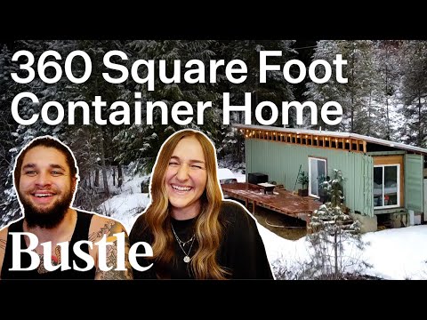 Living In A TINY Shipping Container In The Woods | Relocated