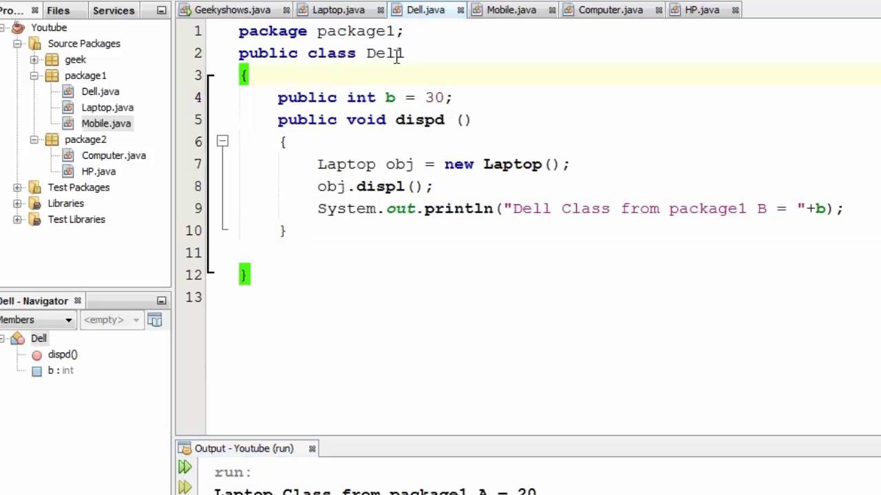 153. Class and Interface with Access Modifier in Java Programming (Hindi)