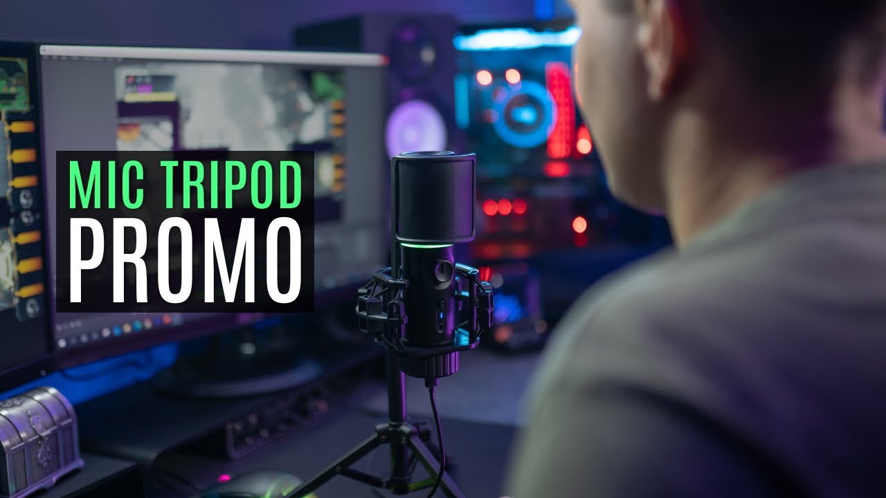 Streamplify MIC RGB Microphone with Mounting Tripod and Pop Filter | OcUK