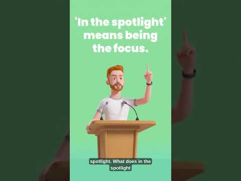 🌟Shine Bright: What Does “In the Spotlight” Mean?🎤 #english