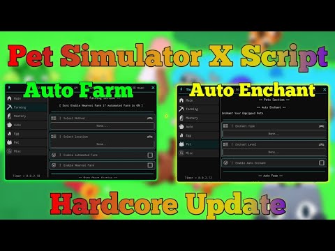 Pet Simulator X Script Hardcore Update 100% Working