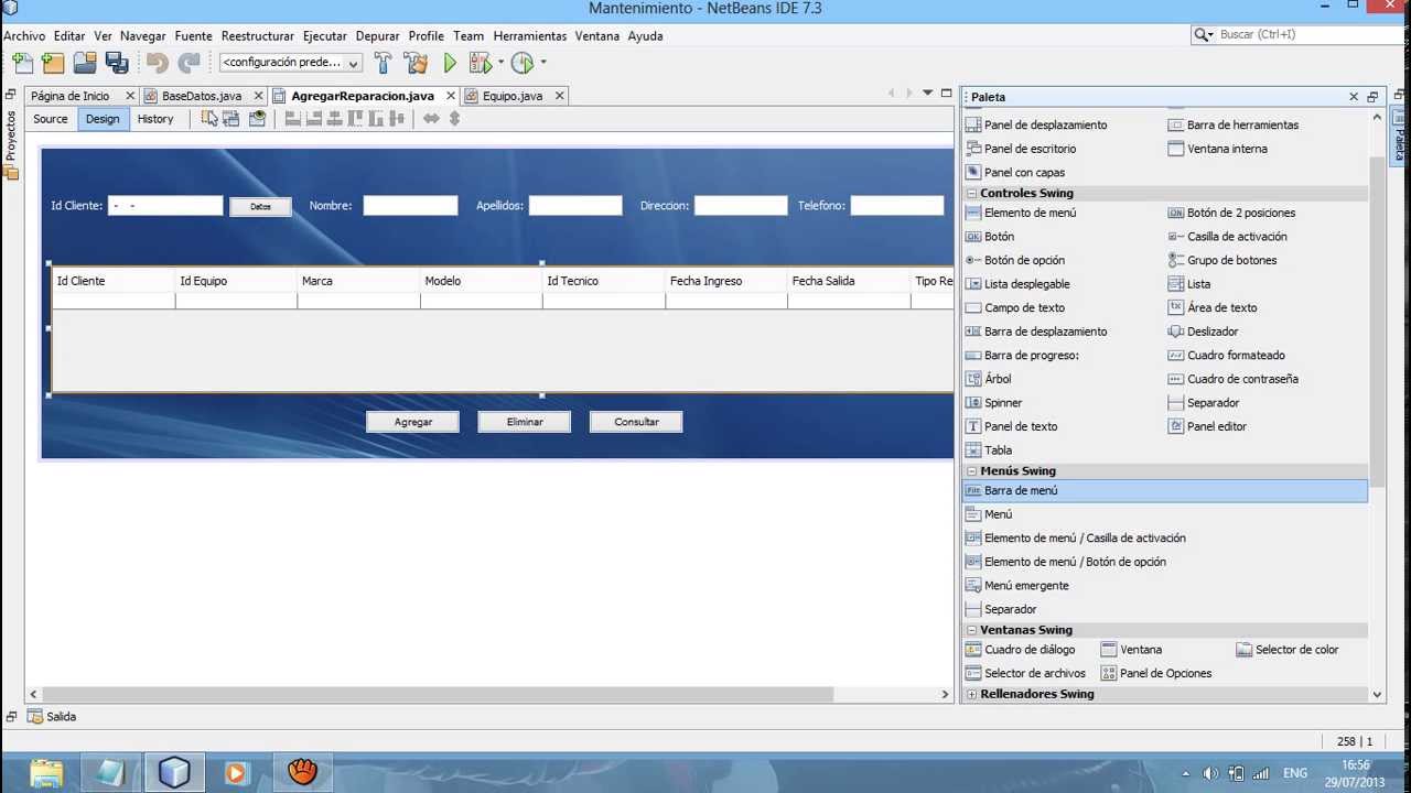 Tutorial Barra de Menu JAVA