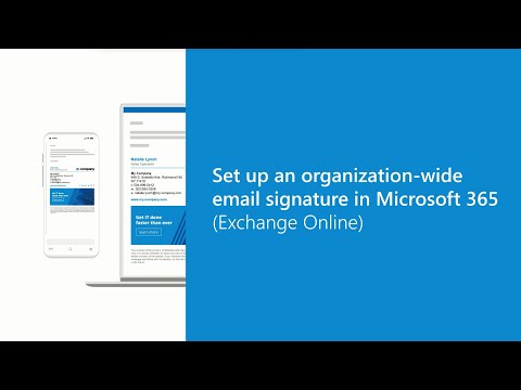 Set up an organization-wide email signature in Microsoft 365 (Exchange Online)