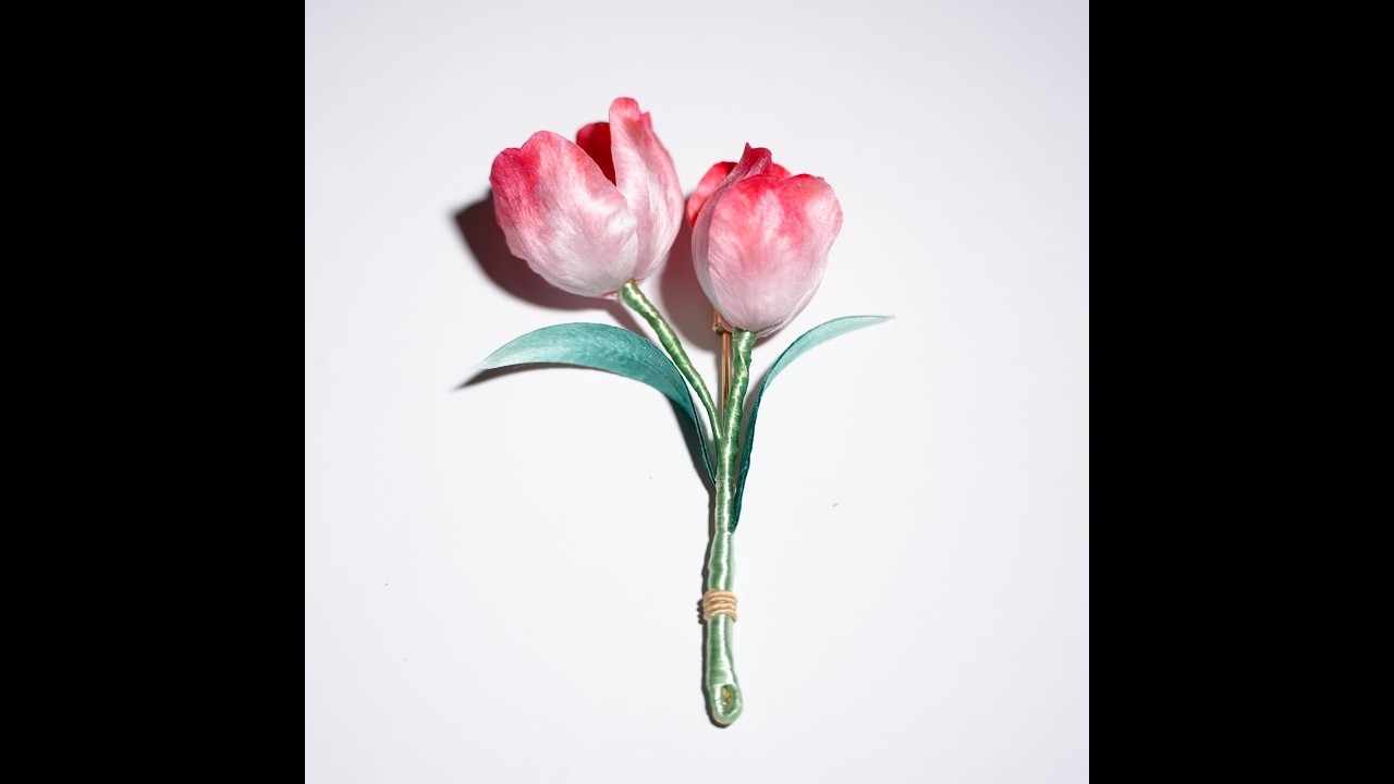 Velvet Flower DIY Kit | Tulip Brooch | Mindful Crafting & Floral Decor