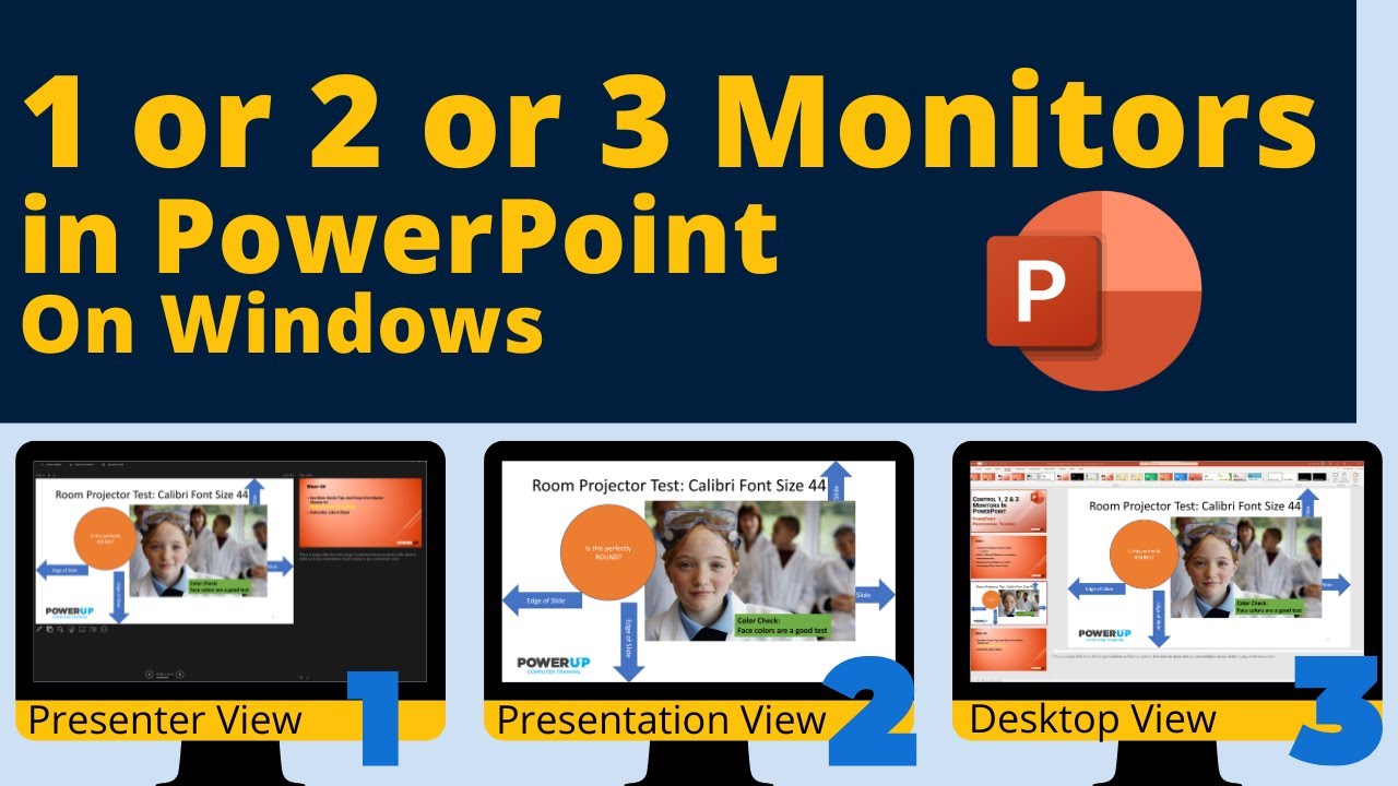 Controlling Many Monitors in PowerPoint: 1, 2 or 3 in Windows
