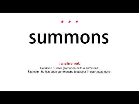 How to pronounce summons - Vocab Today