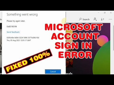 Can't Sign in with Microsoft Account Something Went Wrong in Windows 10 & Windows 11 0x801901f4
