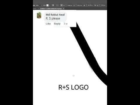 R+S Modern Logo Design in adobe illustrator #shorts #illustrator #logo
