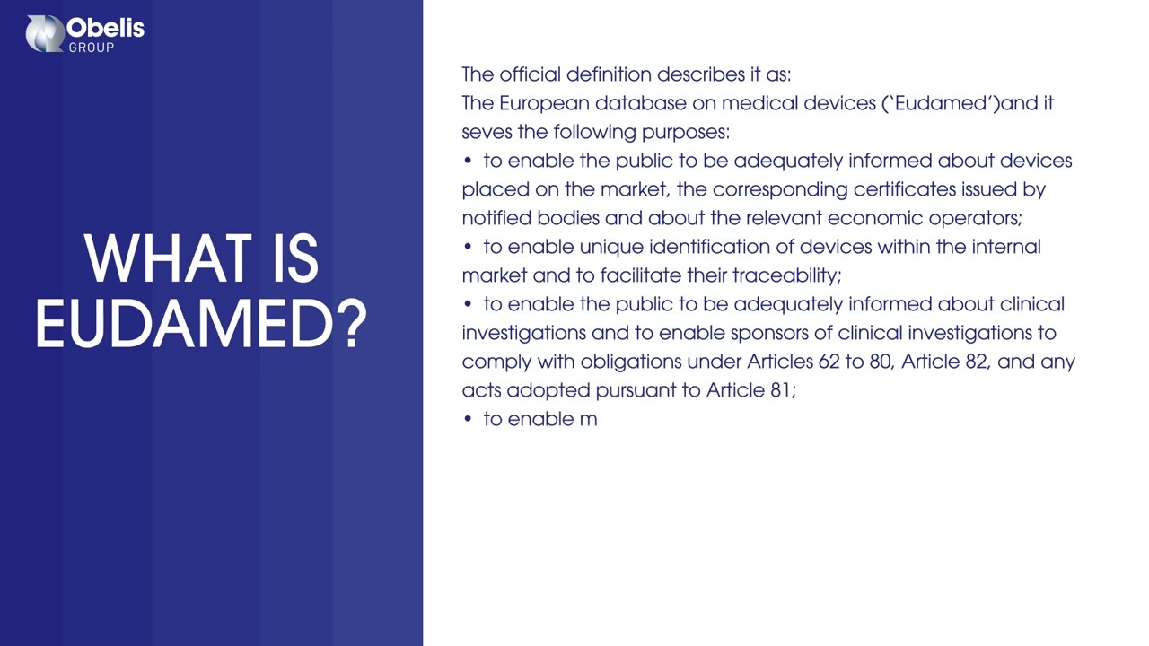 Fast facts - What is EUDAMED?