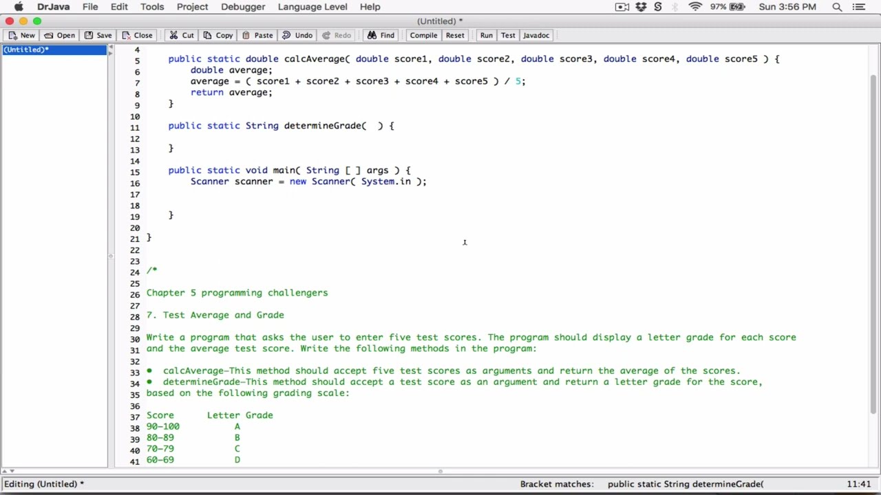 5.7. (Part 1) Test Average and Grade - Java - ❤️ SOLUTIONS MOVED TO DISCORD ❤️