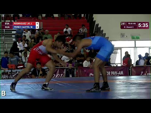 Round 2 FS - 61 kg: J. RODRIGUEZ JO (ESA) v. W. PEREZ CASTEL (GUA)