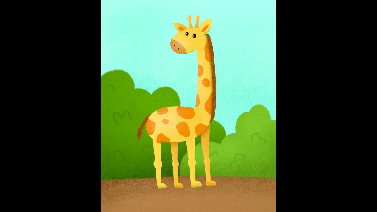 Children's Book Illustrations | Drawing a Giraffe