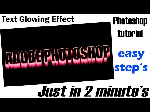 PHOTOSHOP CS6 TUTORIAL Text Glowing Effect in Adobe photoshop LIKE & SUBSCRIBE