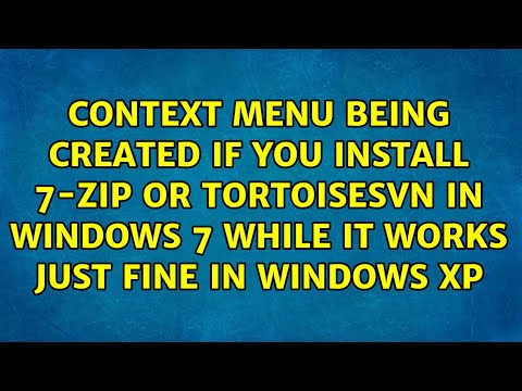 Context Menu being created if you install 7-Zip