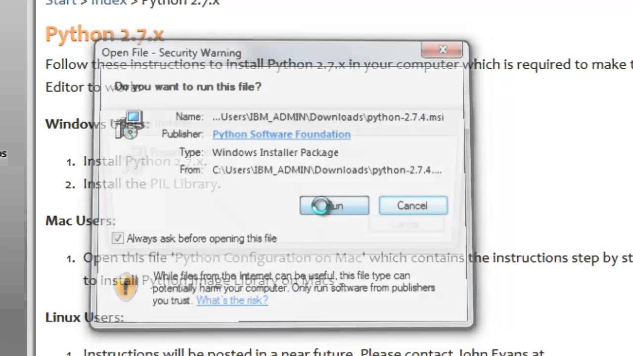 Theme Editor - Installing Python