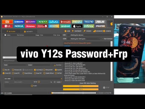 vivo Y12s v2026 v2042 Password+Frp bypass with Unlock Tool 🆗