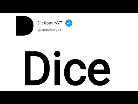 Dice Meaning in English