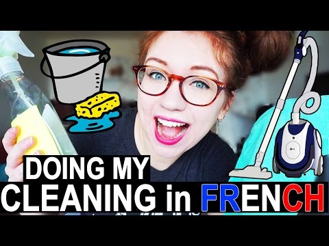 Learn French Vocab - Doing the housework/ Faire le ménage - EN & FR Subtitles