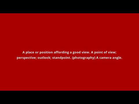 what is the meaning of vantage point