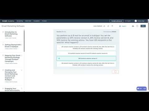 HubSpot Email Marketing Software Live Test on 27-03-2025 (Free Answers)