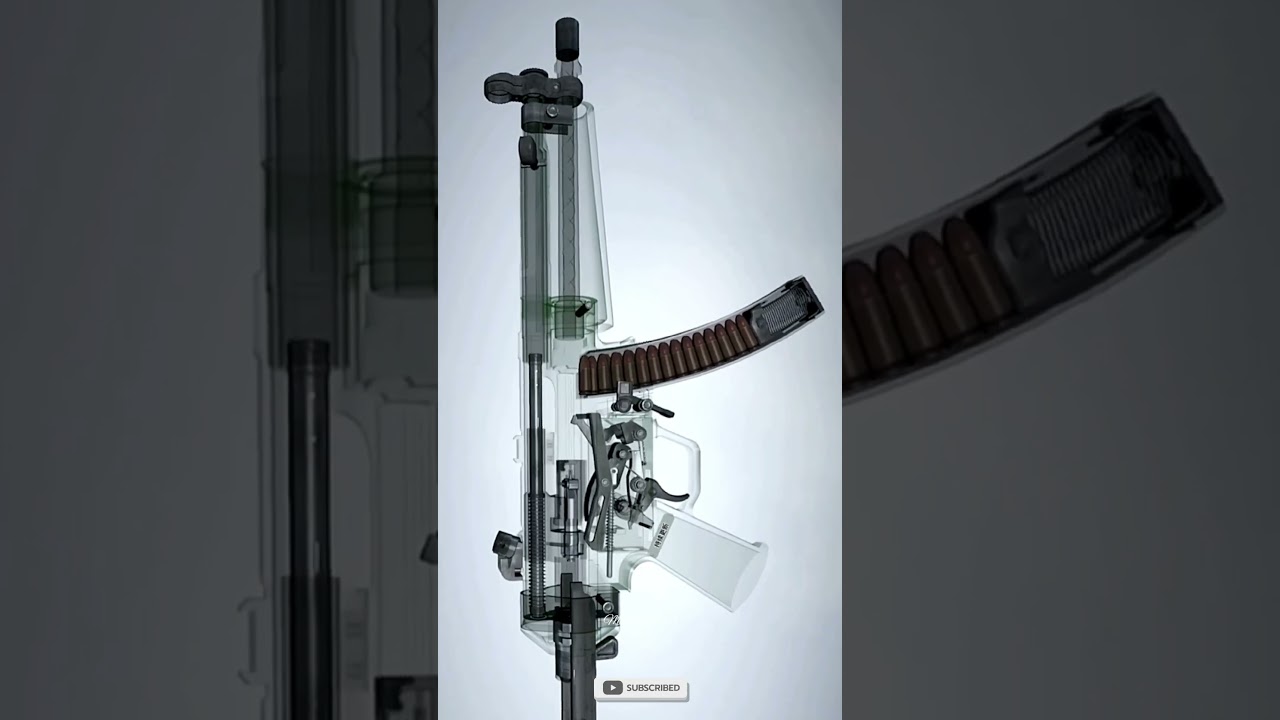 hkmp5submachinegun three dimensional machine mechanical animation #military #shorts