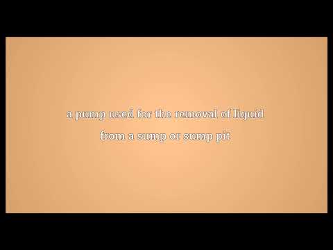 Sump pump Meaning