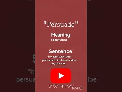 Word of the Day | Persuade meaning | Persuade explained in Urdu and Hindi #english #vocabulary
