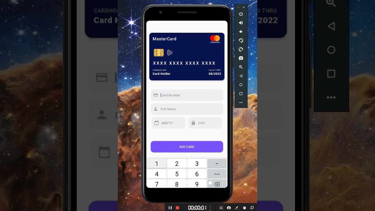 Animated Credit Card Input Form using Flutter