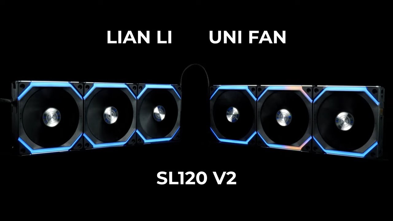Lian-Li UNI SL120 V2 Addressable RGB Black 120mm Fan Triple Pack with Controller | OcUK