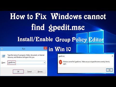 How to Fix gpedit.msc not found error in windows 10| How To Enable Group Policy Editor (gpedit.msc)