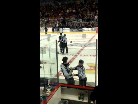 Paxton Leroux vs. Erick Lizon, January 30, 2015 - Quad City Mallards vs ...