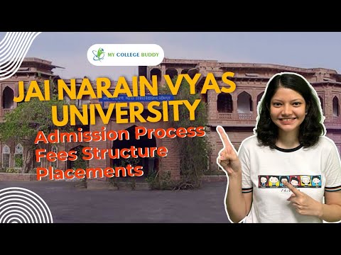 Jai Narain Vyas University [JNVU] Jodhpur Review: Courses | Admission | Fees | Eligibility! #jnvu