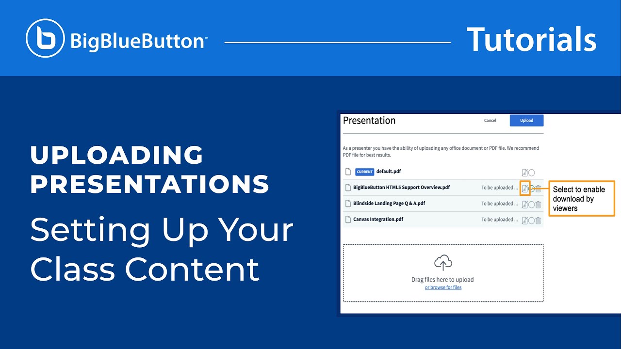 BigBlueButton's Uploading Presentations Tutorial