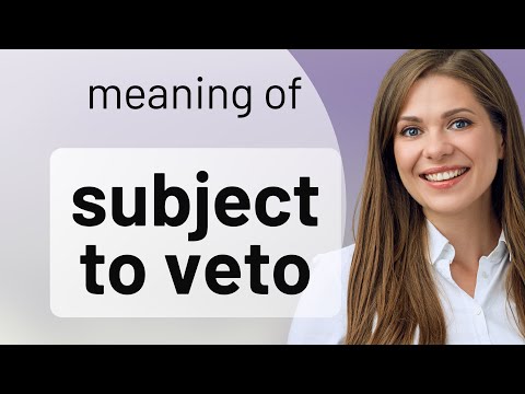 Understanding "Subject to Veto" in English