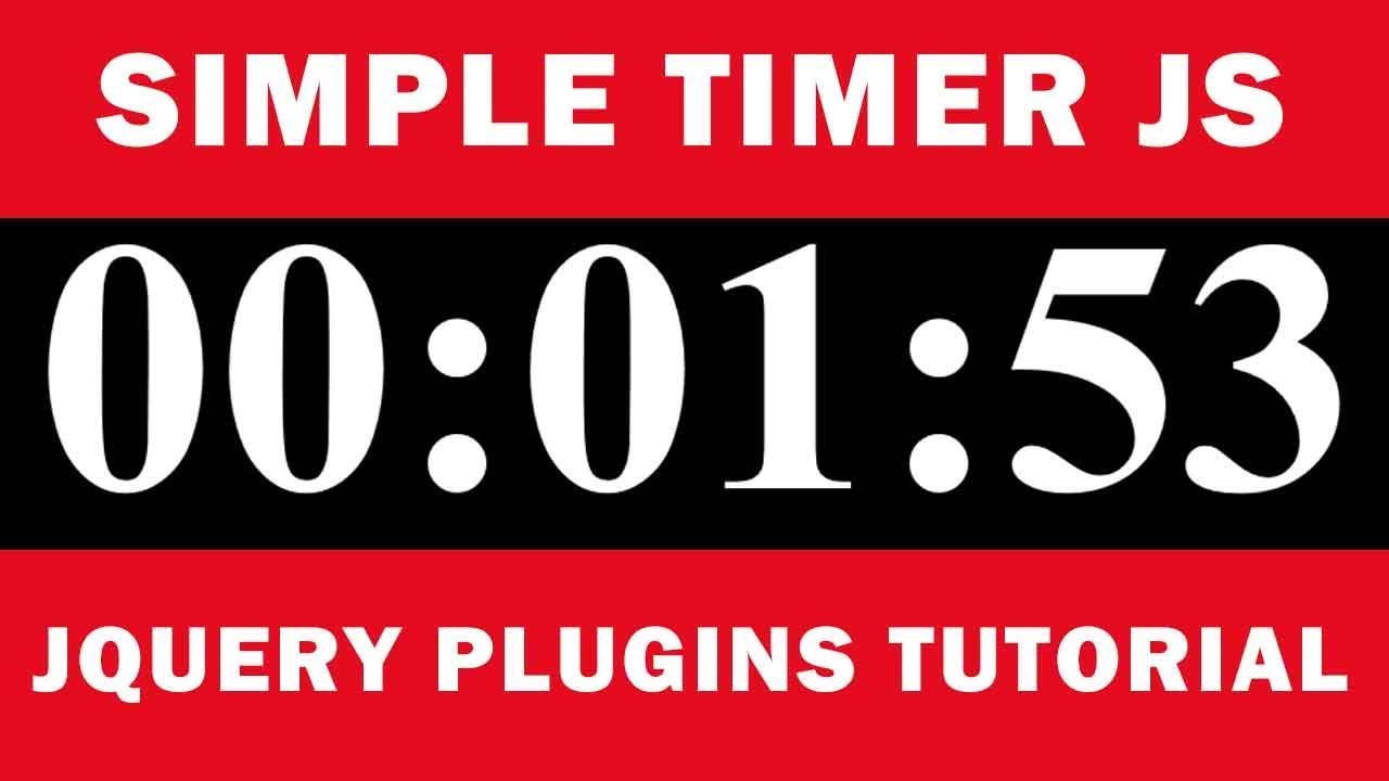 Simple Timer JS Tutorial | JQuery Plugins Tutorial | Tutorial for Beginners