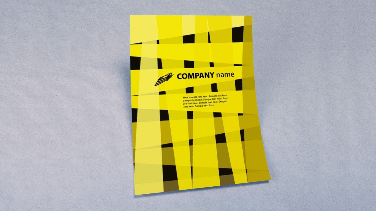 Illustrator tutorial - Vector flyer brochure design template