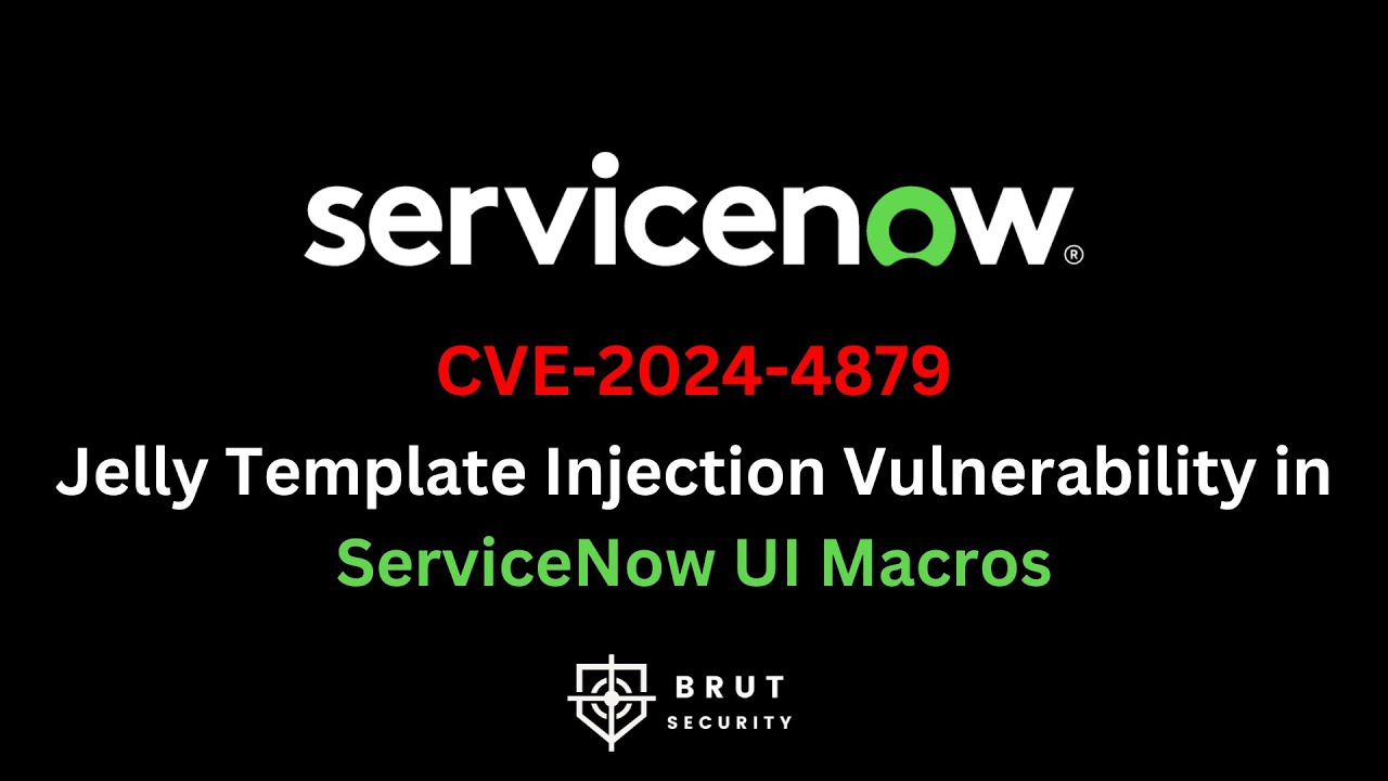 CVE-2024-4879 | Template Injection Vulnerability in ServiceNow | Bug Bounty POC | Brut Security