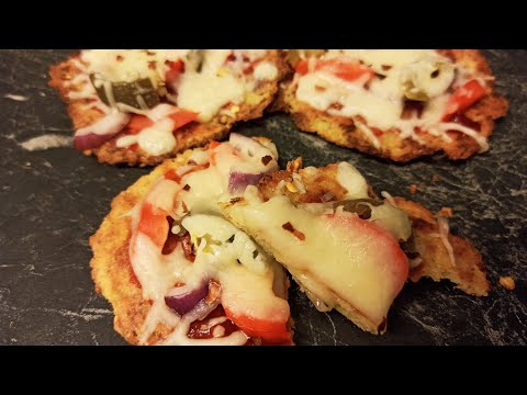 No egg cauliflower crust pizza | Eggless Cauliflower crust pizza that won't fall apart